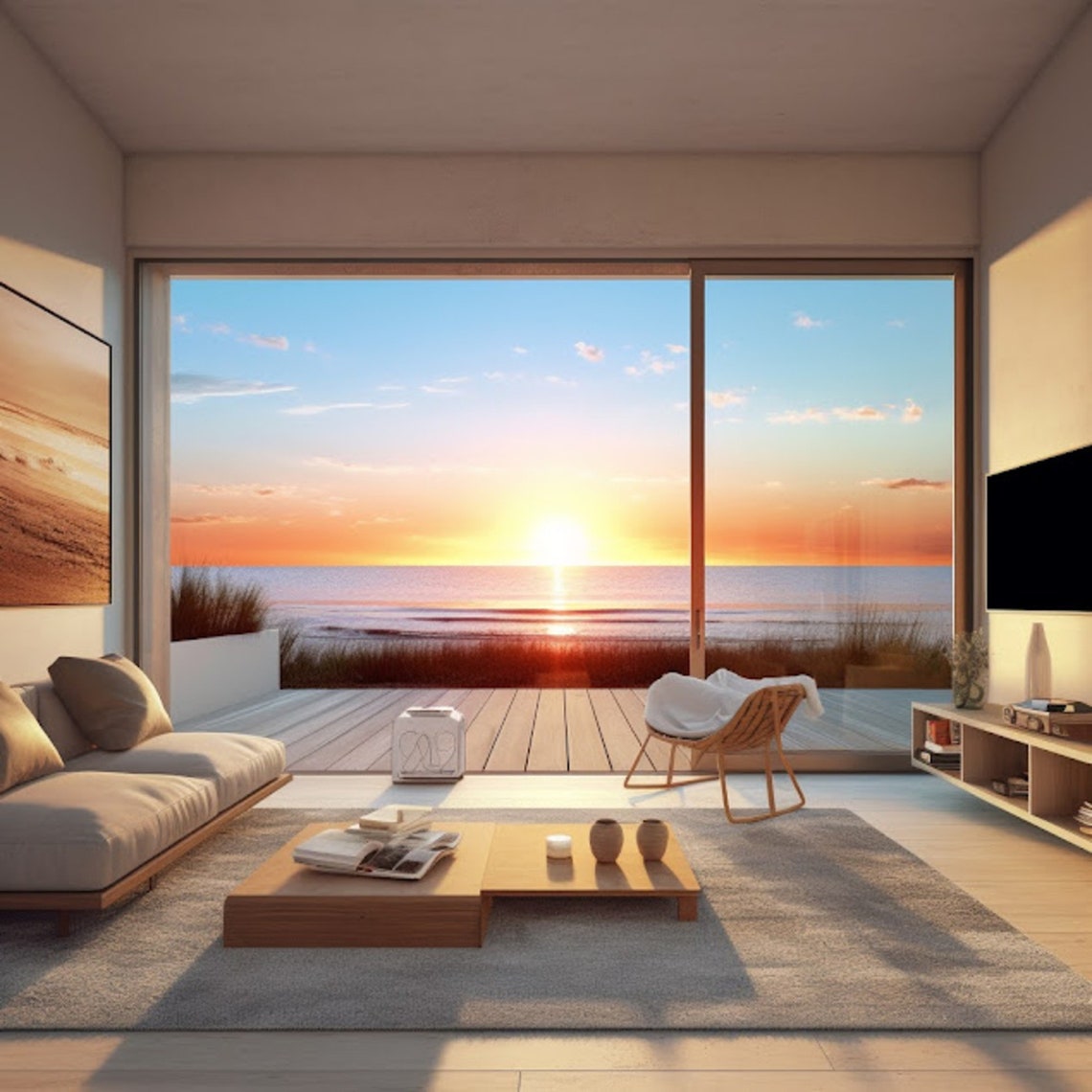 Sunset Paradise Living Room| Zoom Backgrounds |9 Count| Scenic View ...