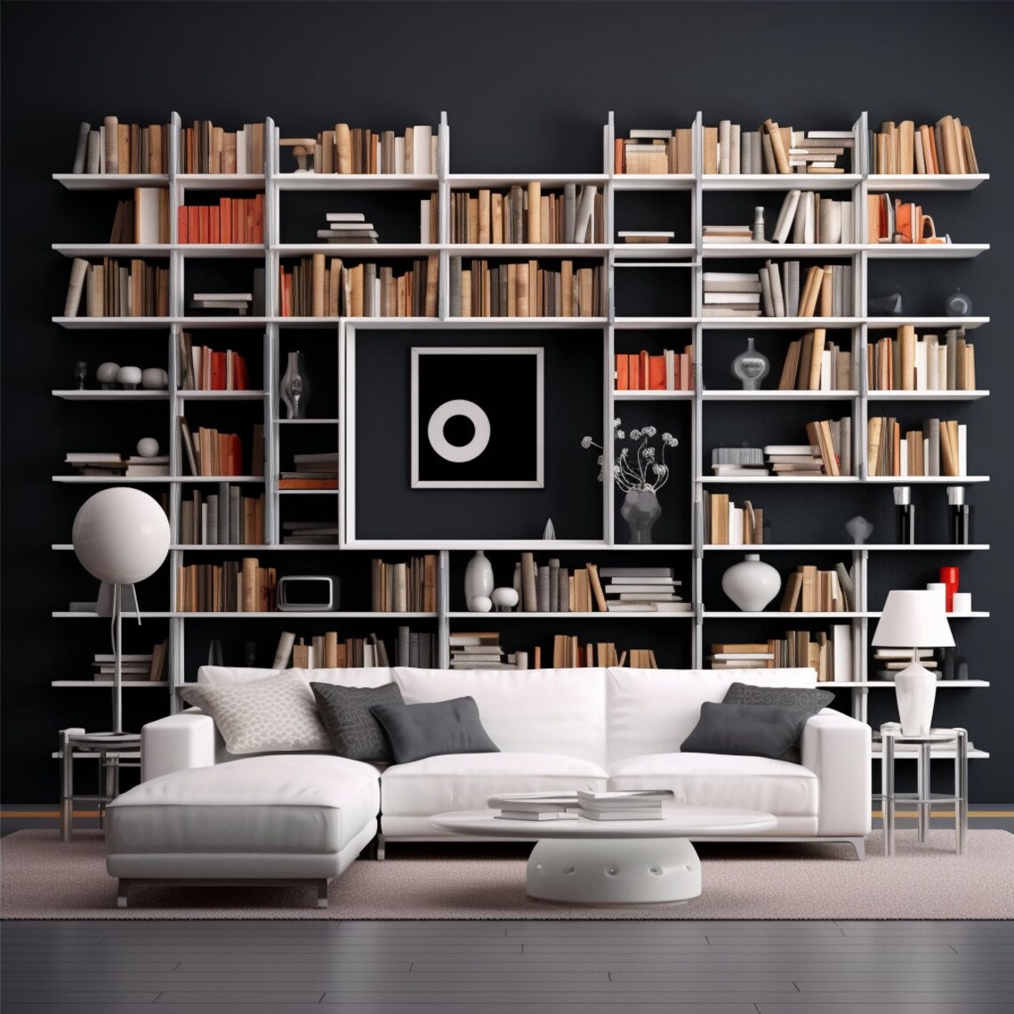 Modern Living Room Virtual Backgrounds 5 Pack Google Meet, Zoom, Skype ...