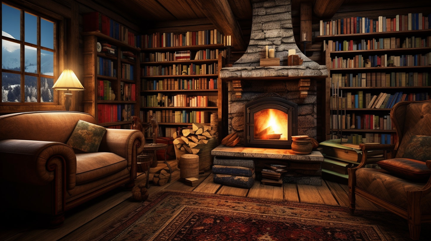 Rustic Library Virtual Backgrounds 11 Pack Zoom Background, Skype ...