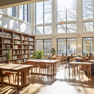 Library Virtual Zoom Backgrounds 4 Pack Zoom Skype Webex Google Meet ...