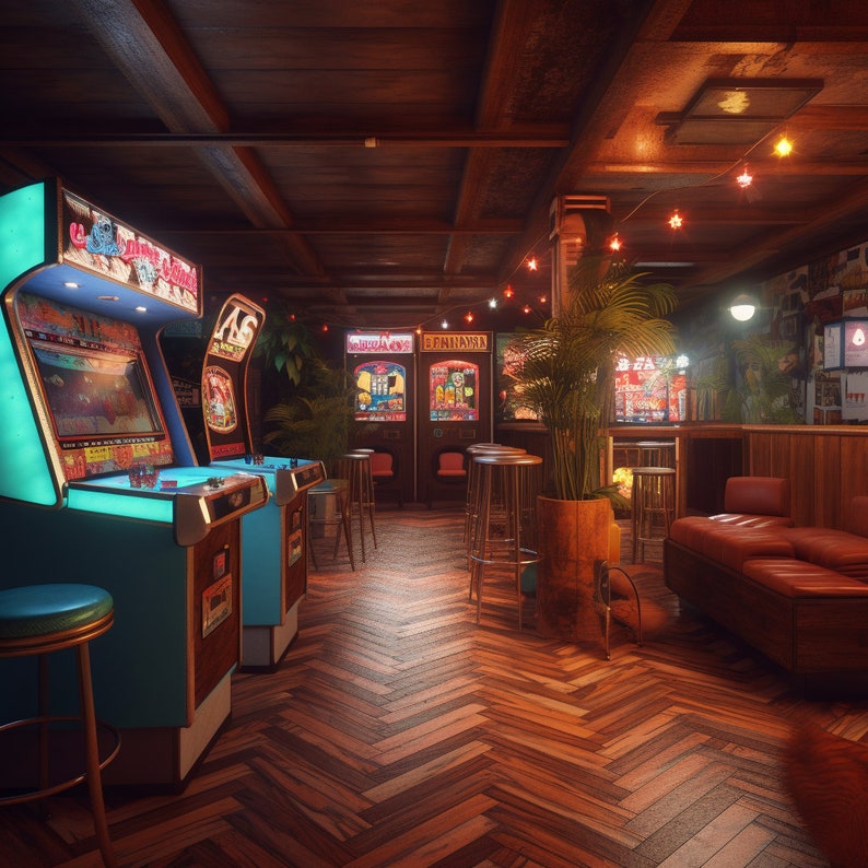 Retro Arcade|vintage| 12 Pack|virtual Backgrounds| Zoom, Google Meet ...