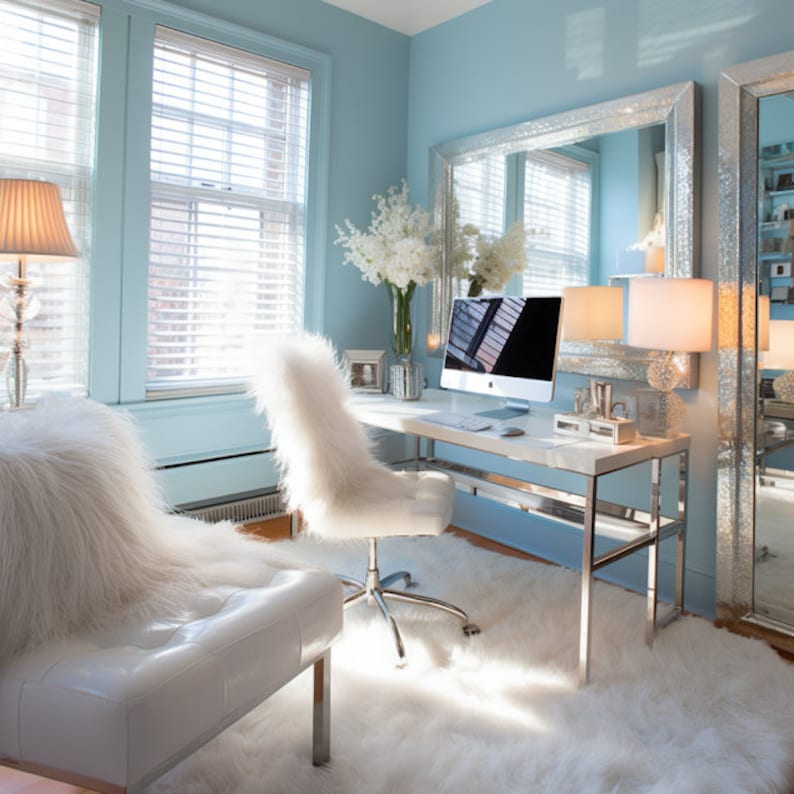 Cozy Blue| Virtual Backgrounds| 5 Pack| Zoom, Google Meet, Skype, Webex ...