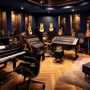 Music Studio Virtual Backgrounds 12 Pack Zoom Skype Webex Google Meet ...