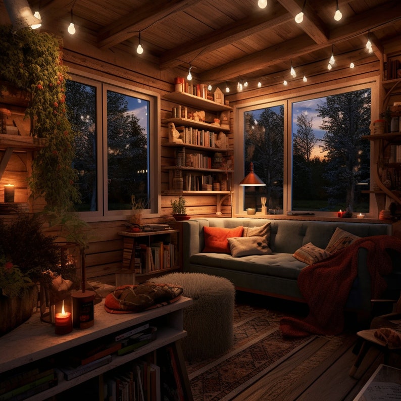 Fall Cabin Vibes| Virtual Background| 8 Pack| Zoom, Skype, Google Meet ...