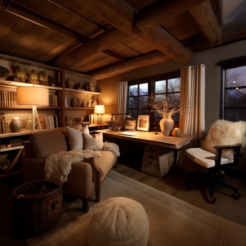 Rustic Retreat| Modern Cabin Virtual Backgrounds| 7 Pack | Zoom, Google ...