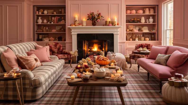 Autumn Pink Virtual Backgrounds Zoom Skype Webex Google Meet 15 Pack - Etsy