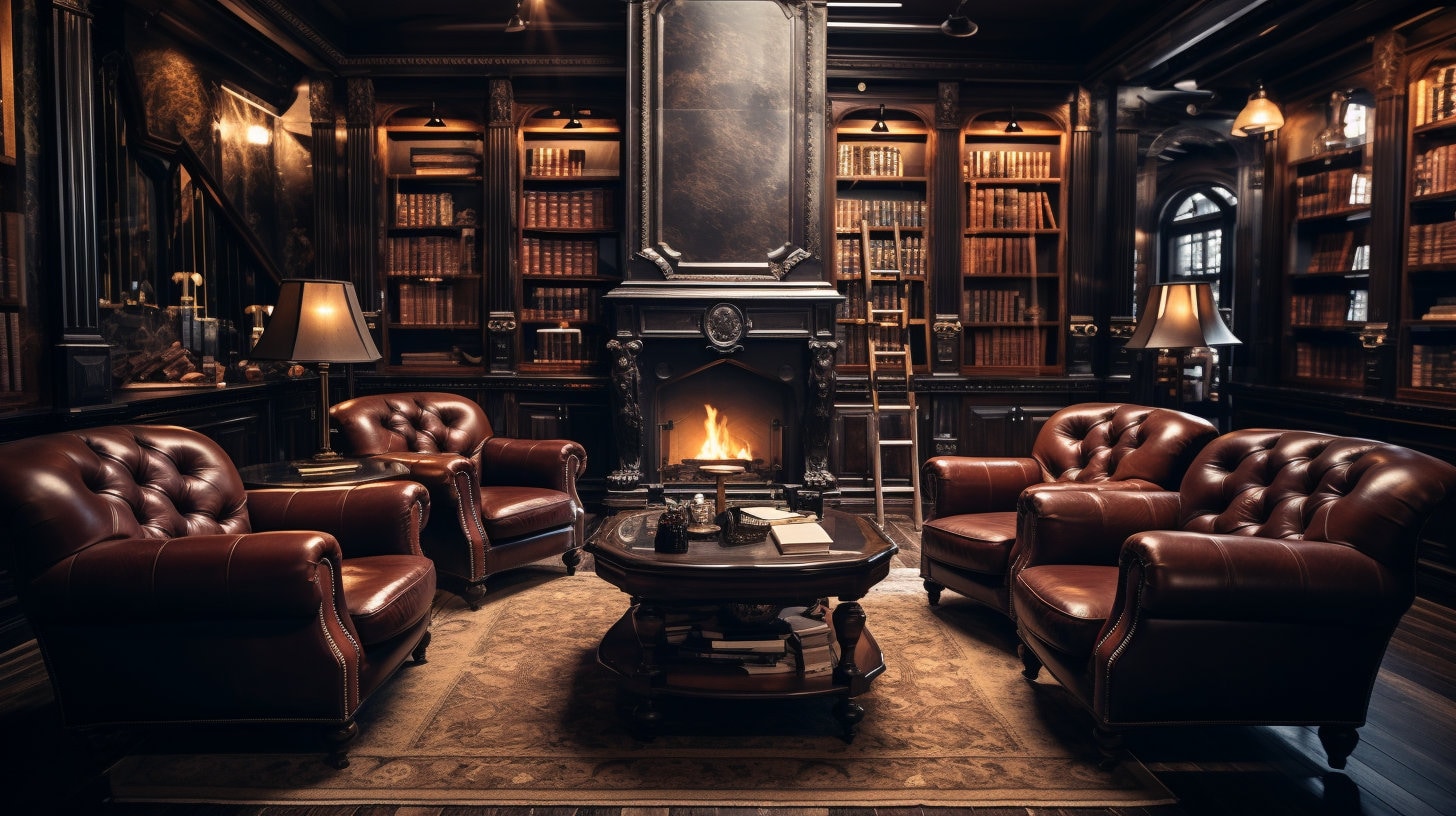 Cigar Lounge Virtual Backgrounds With Shelves 9 Pack Zoom, Google Meet ...