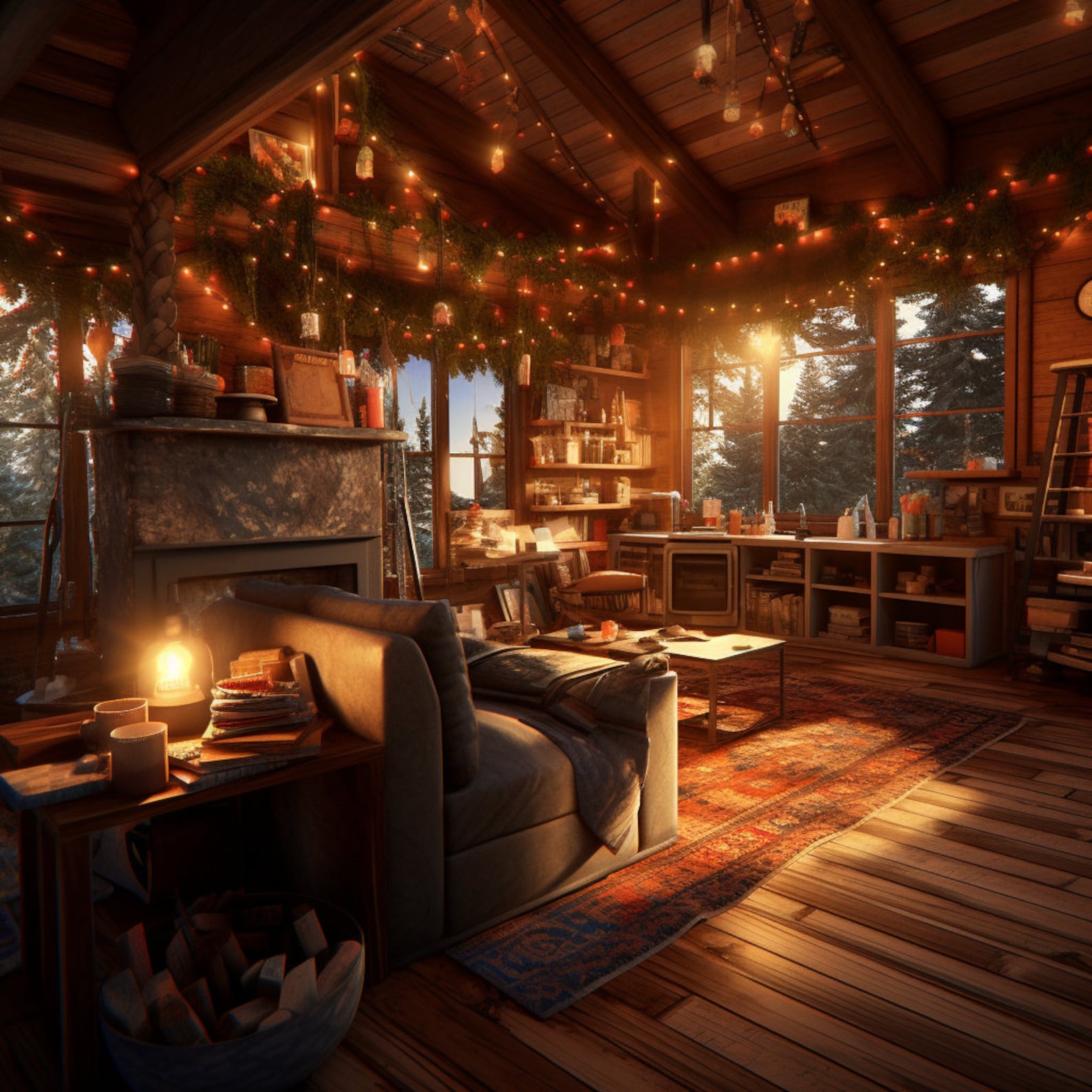 Fall Cabin Vibes| Virtual Background| 8 Pack| Zoom, Skype, Google Meet ...