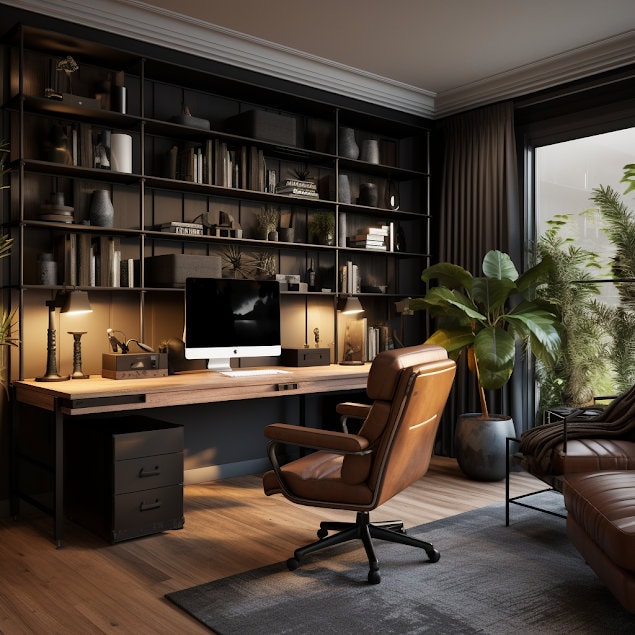 Cozy Office Virtual Background With Shelves 12 Pack Zoom, Google Meet ...