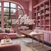 Pretty in Pink| Virtual Office Background With Shelves| 8 Pack Shelving ...
