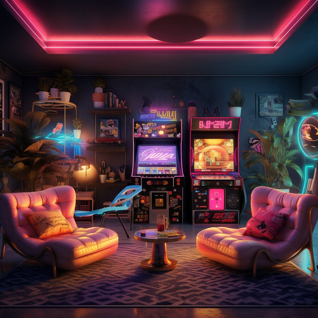 Retro Arcade|vintage| 12 Pack|virtual Backgrounds| Zoom, Google Meet ...