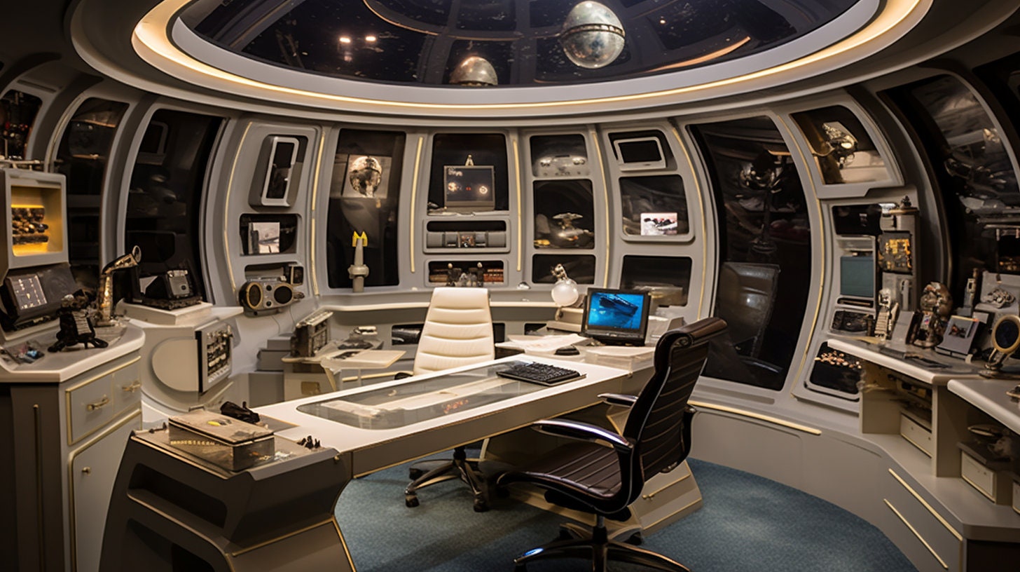 Star Wars Virtual Office Backgrounds Spaceship Bookshelves Lounge Chair ...