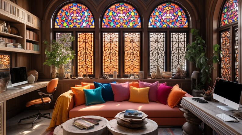 Mediterranean Home Virtual Backgrounds 18 Pack Living Room Professional ...