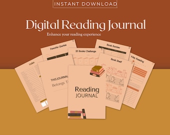 Digital Reading Journal - Etsy