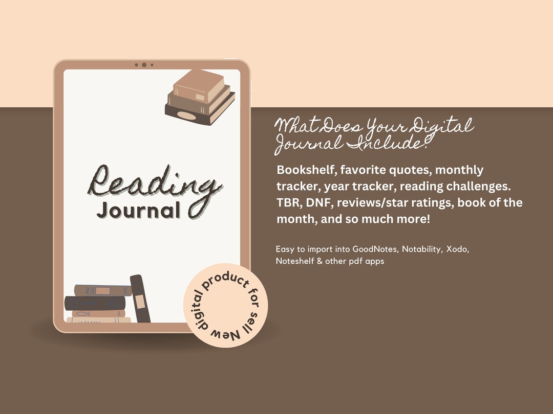 Digital Reading Journal - Etsy