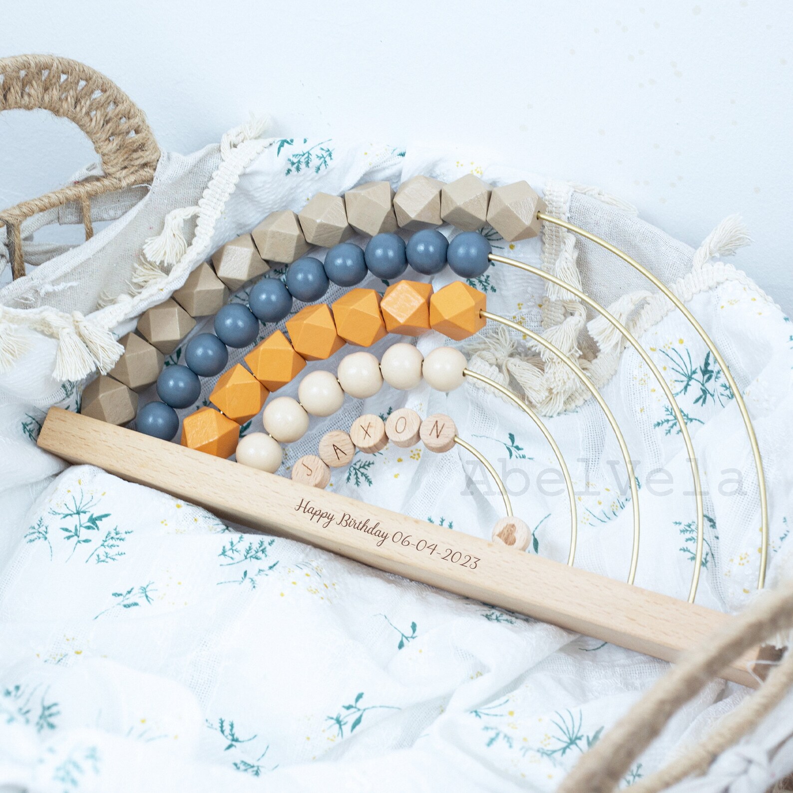 Personalized Children's Rainbow Abacus, Baby Gifts for 1-3 Years ...