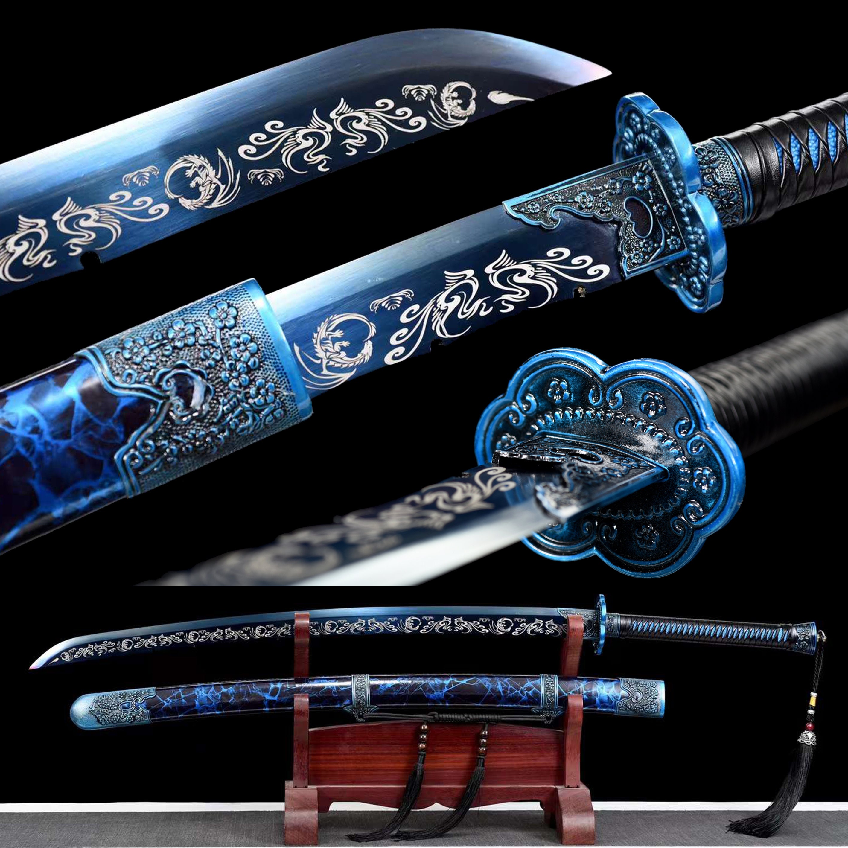 Blue Anime Katana Sword