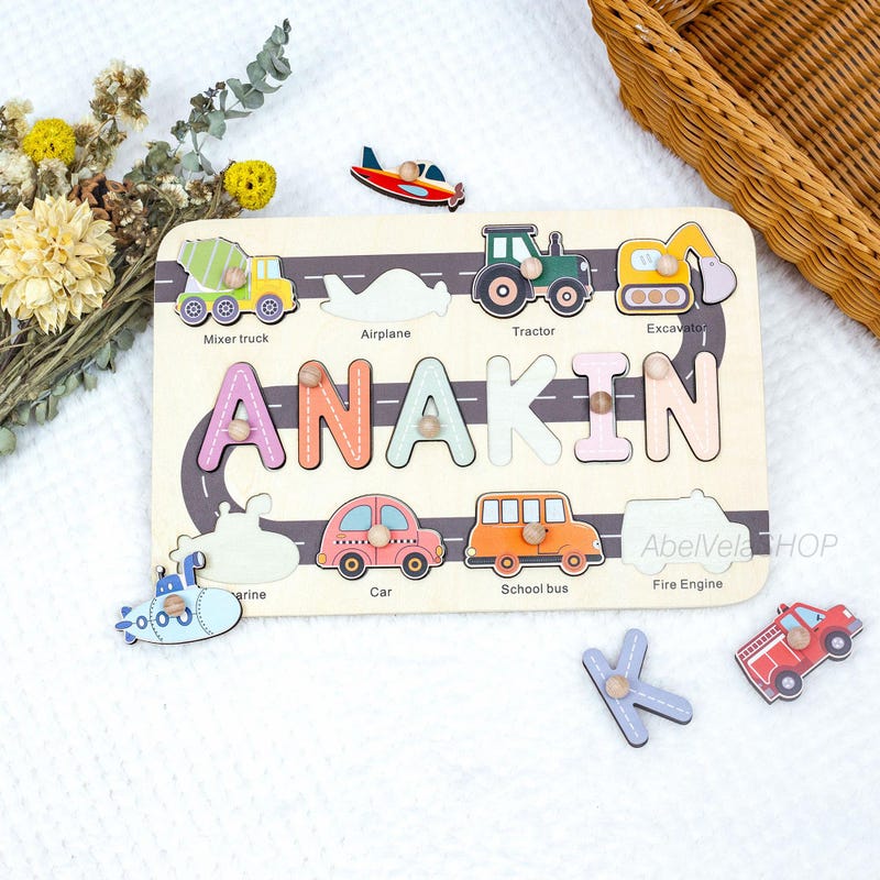 Car Themed Wooden Letters - Etsy