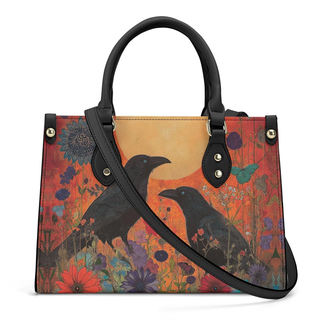 Crows PU Leather Tote Bag: Gothic Fashion Handbag - Etsy