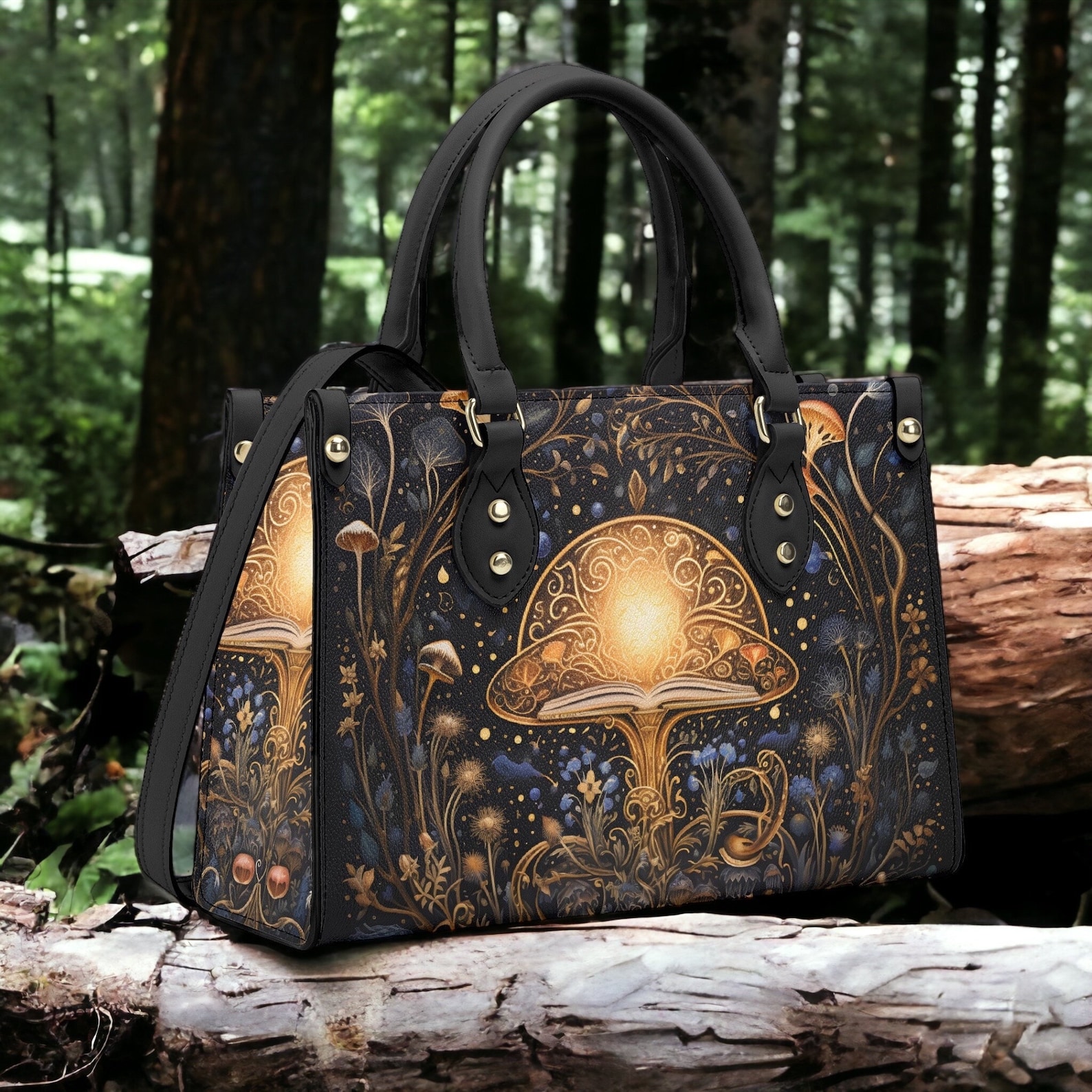 Cottagecore Mushroom Handbag, Witchy Mushroom Purse, Dark Cottagecore ...