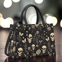 Skull Skeleton Custom Circle Crossbody Shoulder Bag Handbag Purse - Etsy