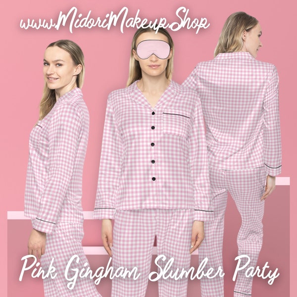 Pink Gingham Pajamas - Etsy