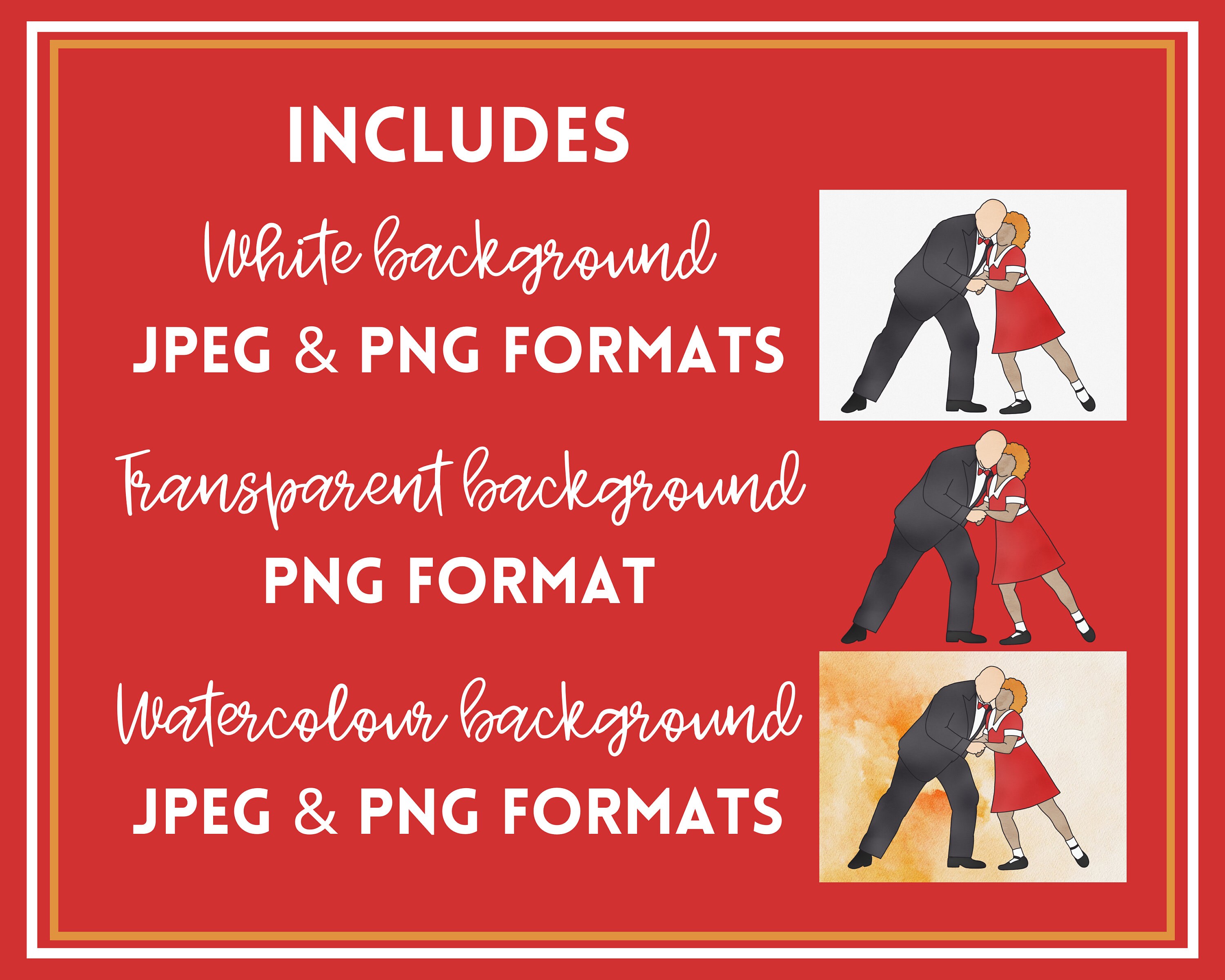 Annie Clipart PNG/JPEG, Watercolor Annie & Daddy Warbucks Printable Art ...