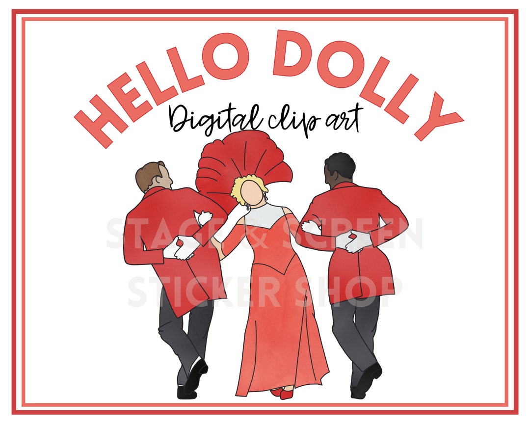 Hello Dolly Clipart PNG/JPEG, Watercolor Printable Art, Musical Theatre ...