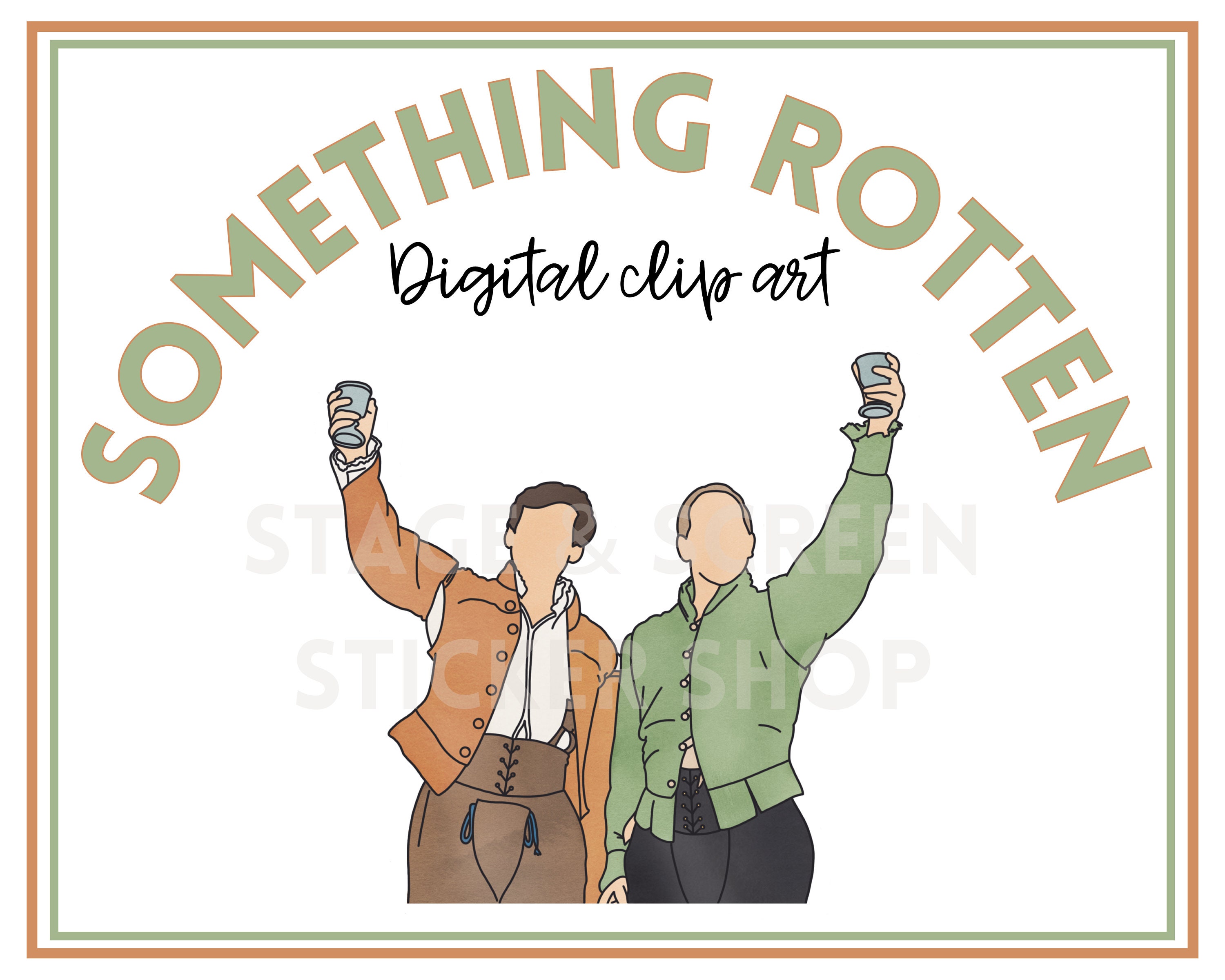 Something Rotten Clipart PNG/JPEG, Watercolor Printable Art, Musical ...