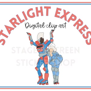 Starlight Express Clipart PNG/JPEG, Watercolor Printable Art, Musical ...