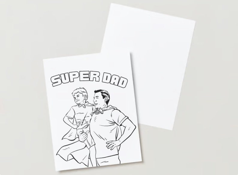 Super Dad Printable Paper for Father’s Day - Etsy