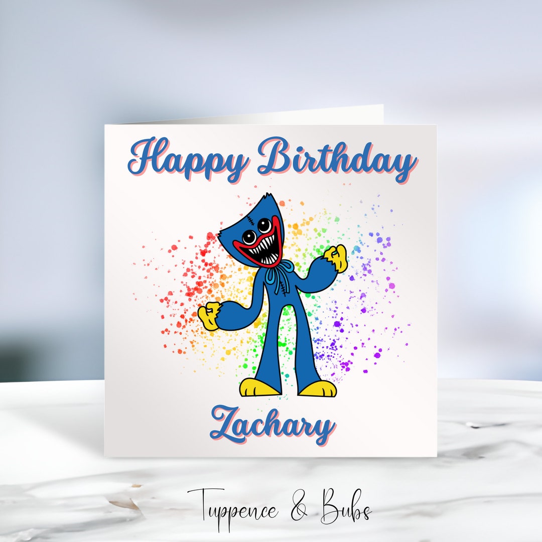 Birthday Card| Huggy| Poppy| Longlegs| Personalised Card| Brother ...