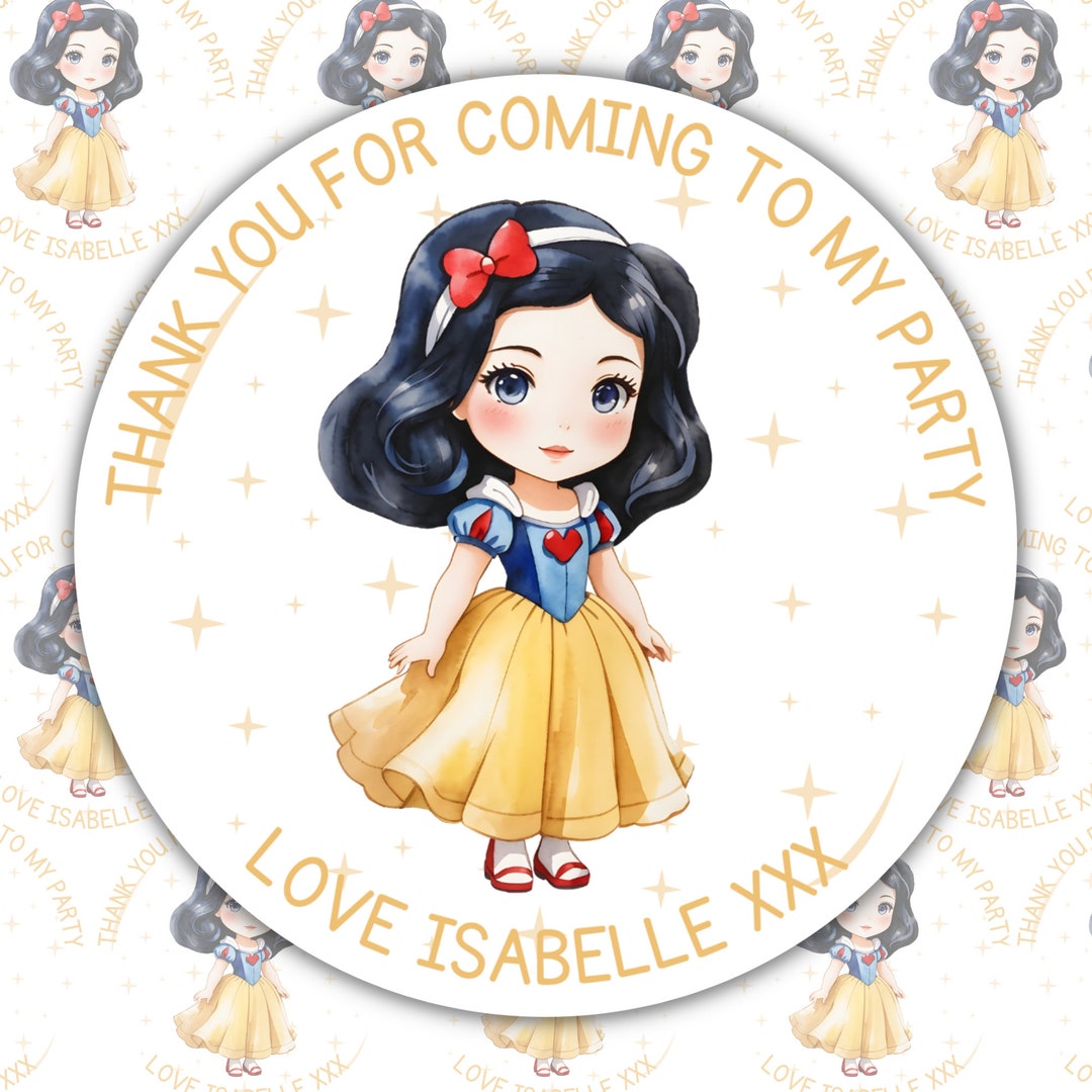 Princess Birthday Stickers Party Bags Sweet Cones for Her Daughter ...