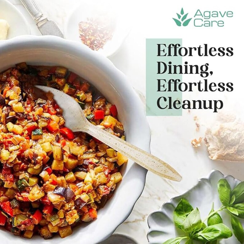 Agave Care Sustainable Agave Spoons Medium Natural 50 Count 4 Oz - Etsy