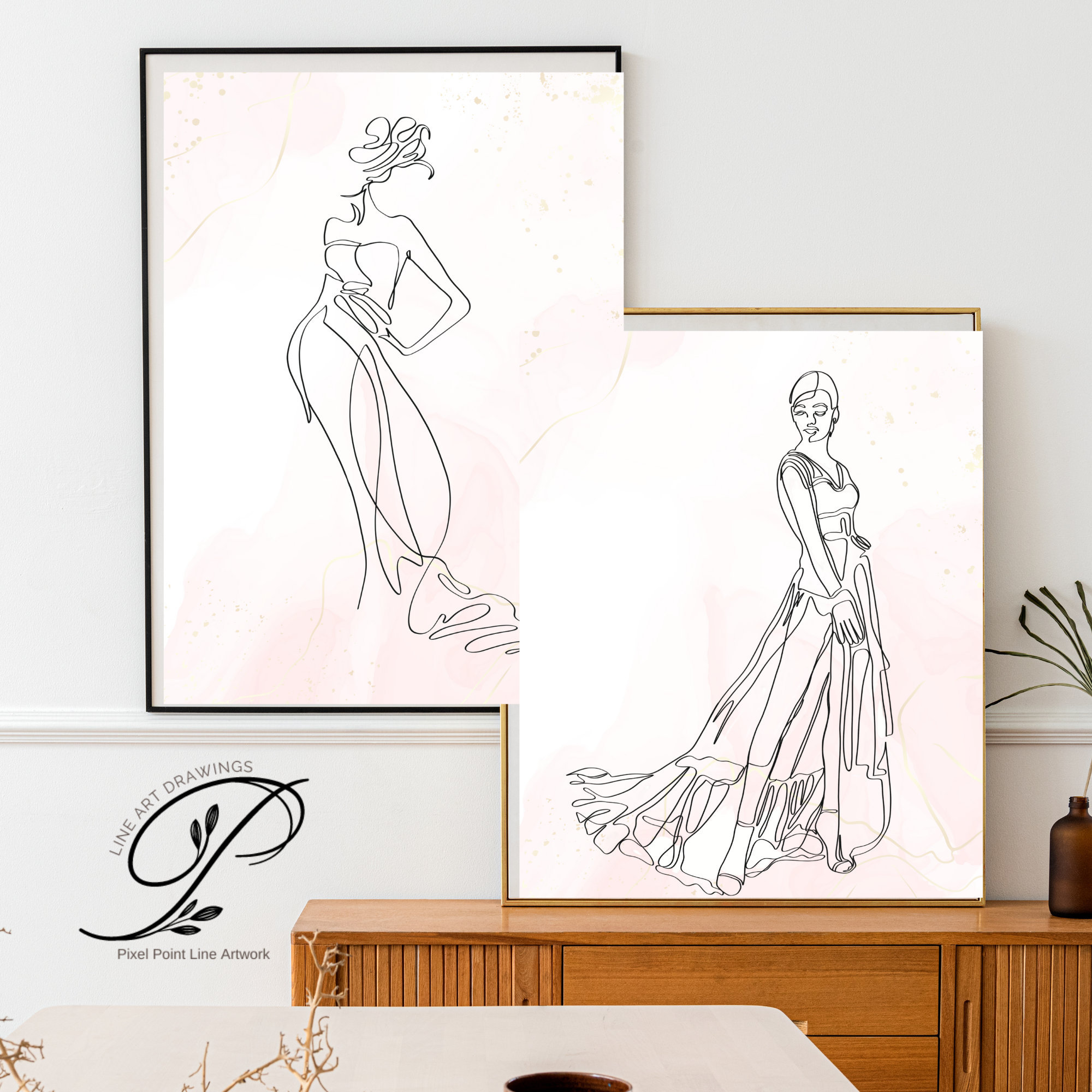Digital Minimal Women One Line Art Minimalist Line Art Print - Etsy