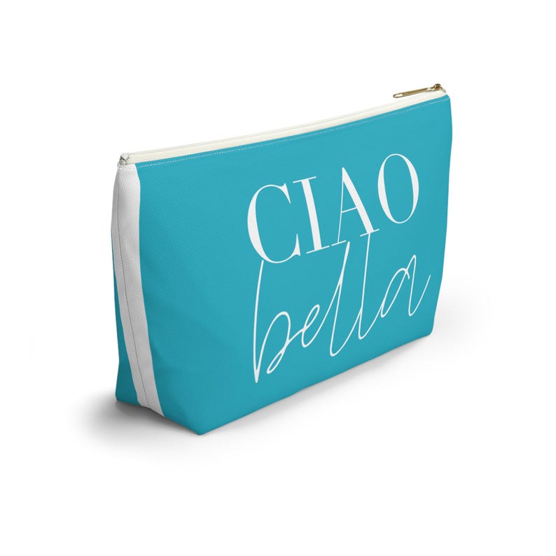 Aqua Ciao Bella (hello Beautiful) Accessory Pouch W T-bottom - Etsy