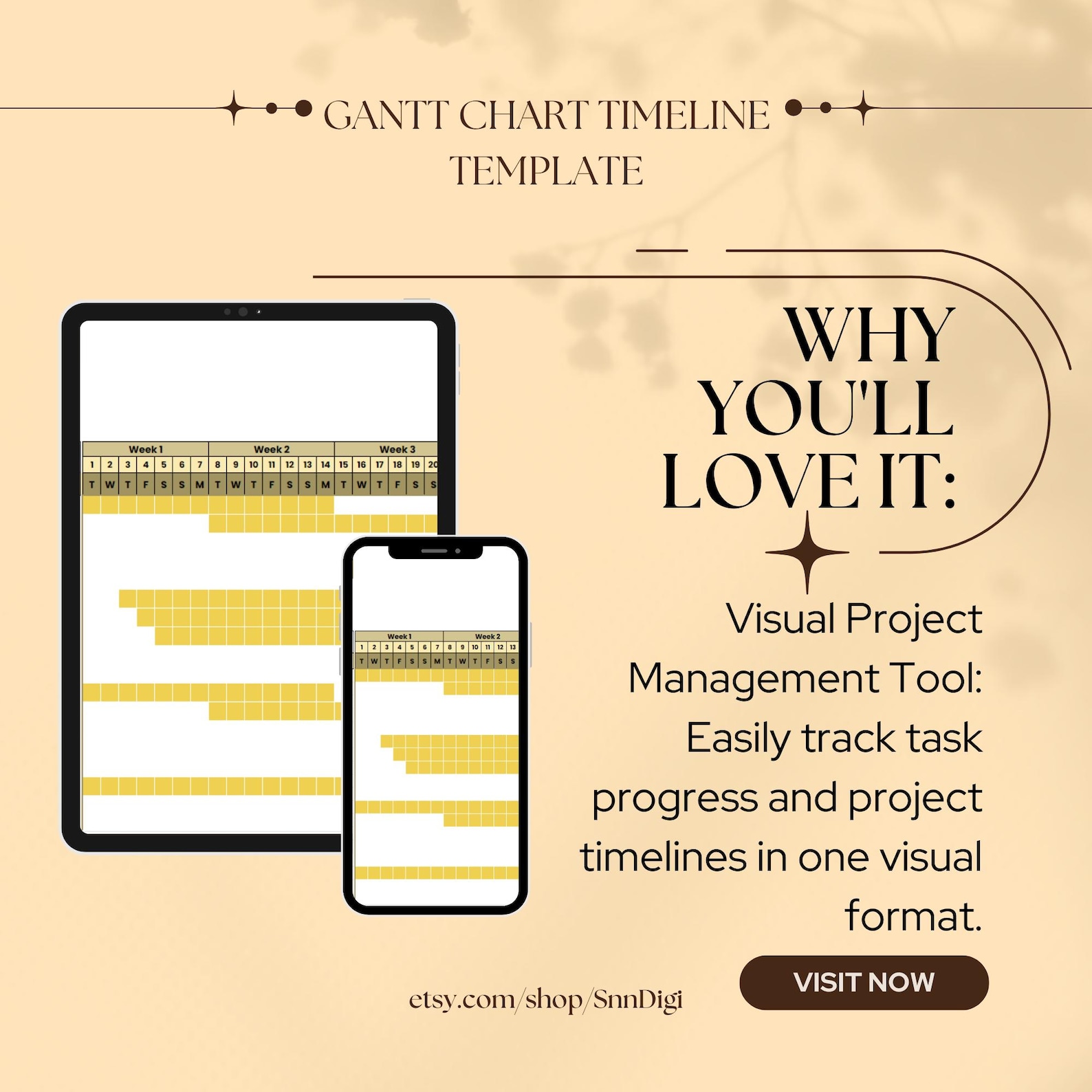 Gantt Chart Timeline Template, Customizable and Easy-to-use Visual ...