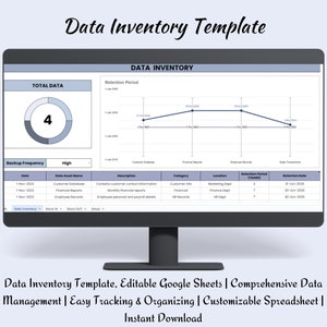 Data Inventory Template, Editable Google Sheets Comprehensive Data ...