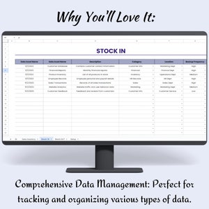 Data Inventory Template, Editable Google Sheets Comprehensive Data ...