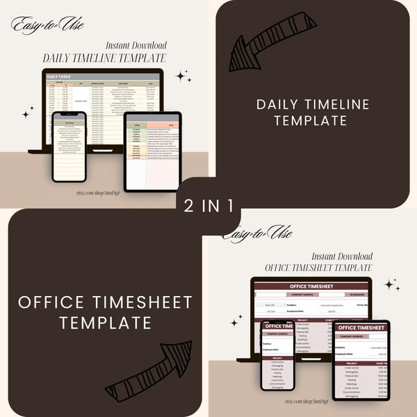 Multiple Employee Timesheet Daily - Etsy