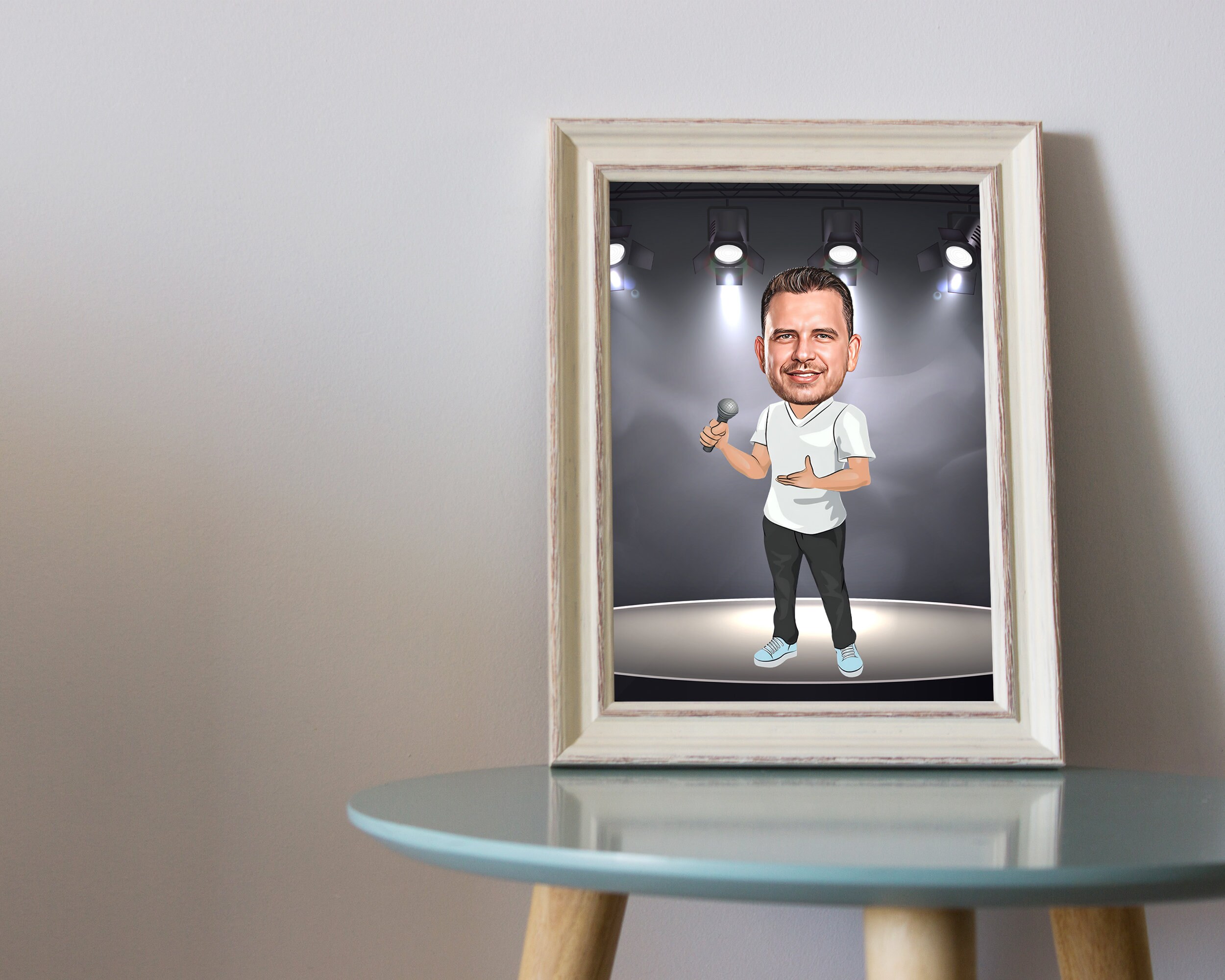 Singer Caricature From Photo, Singer Men Drawing Art, Singer Cartoon ...