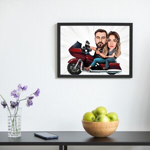 Custom Couple Cartoon Portrait, Couple Caricature, Couple Gift, Couple ...