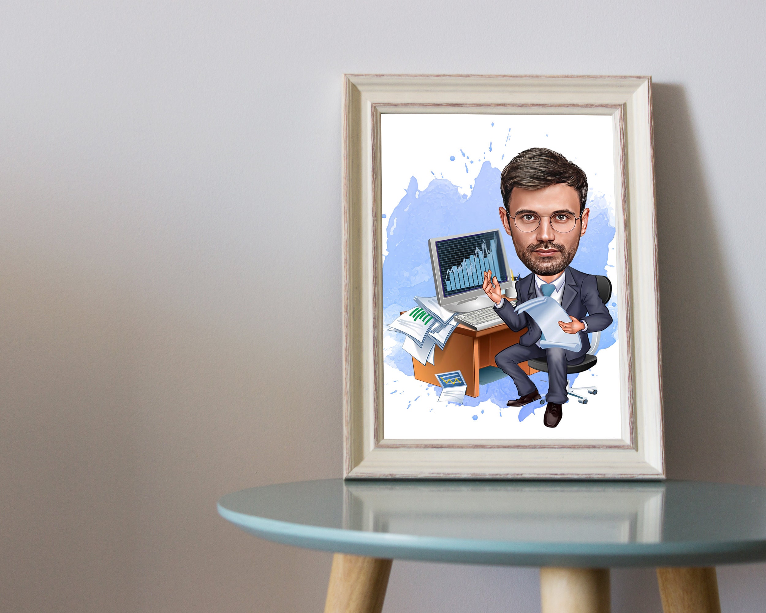 Boss Caricature From Photo, Boss for Men Caricature, Digital Portrait ...