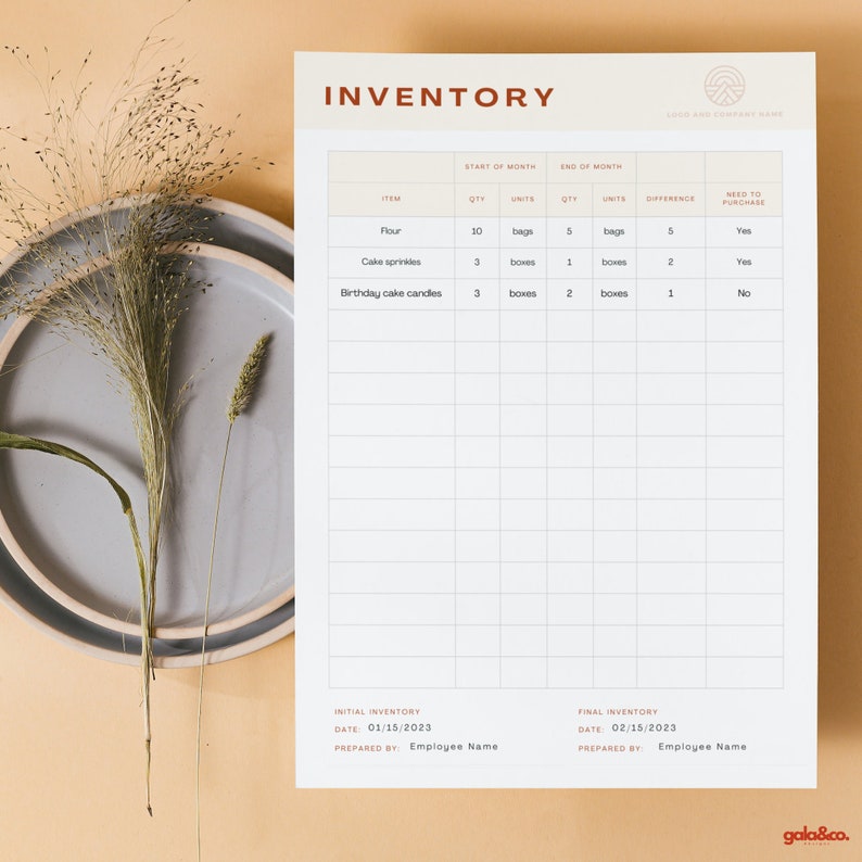 Inventory Tracker Template Canva PDF, Small Business Bundle Template ...