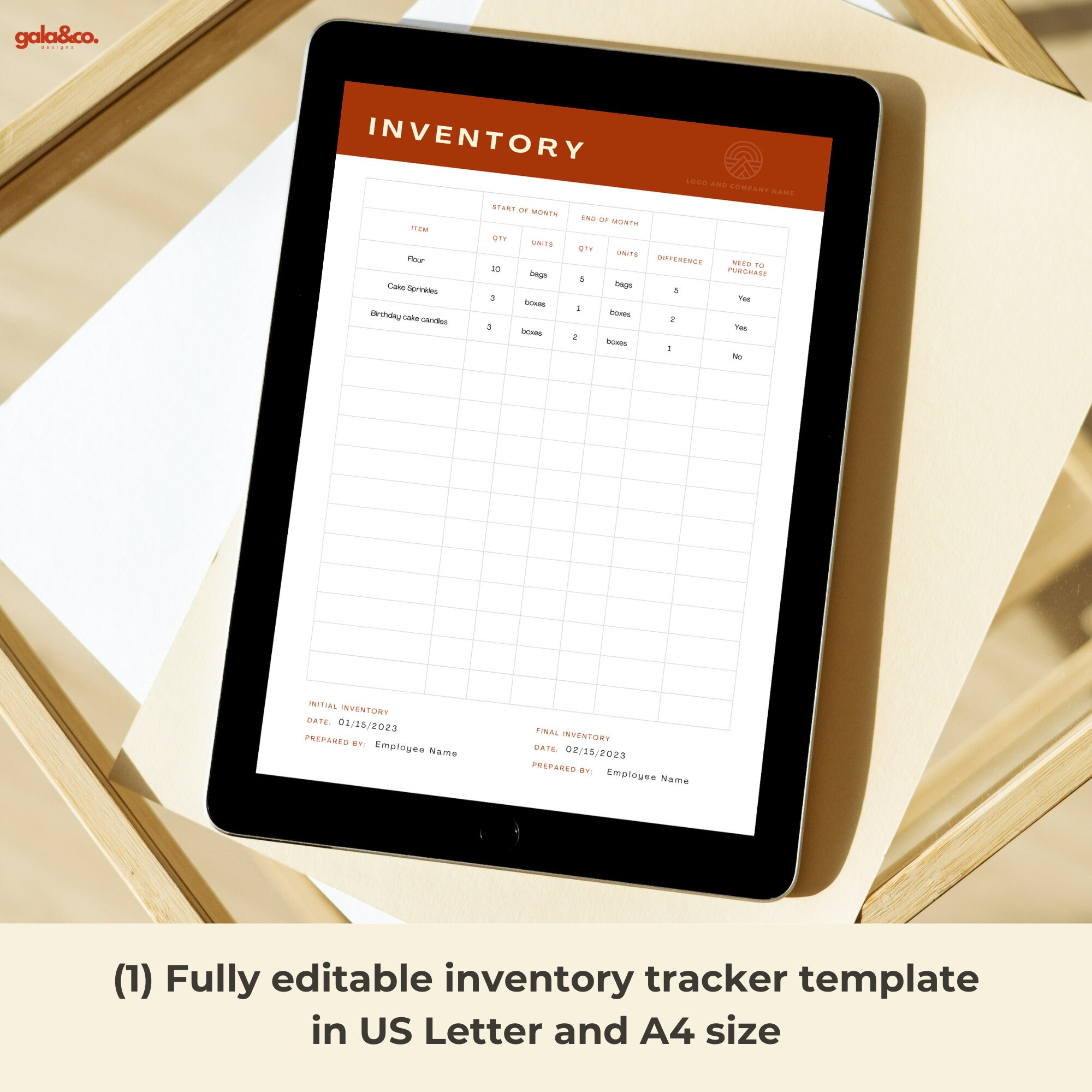 Inventory Tracker Template Canva PDF, Small Business Bundle Template ...