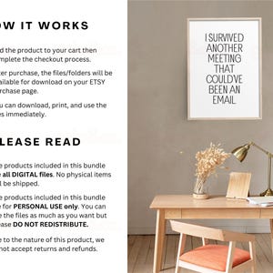 I Survived A Meeting Home Office Decor, Printable Wall Art, Funny ...