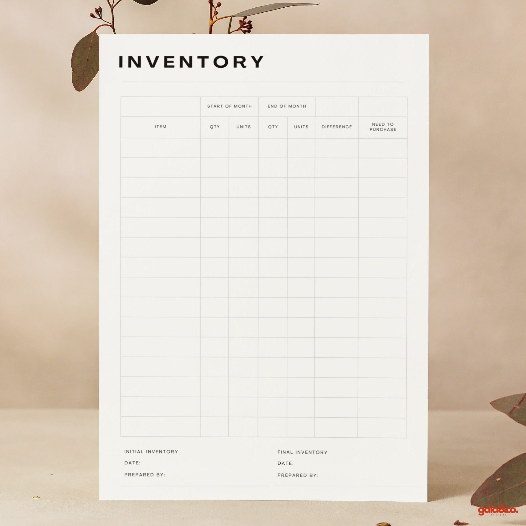 Inventory Tracker Template Canva PDF, Small Business Bundle Template ...