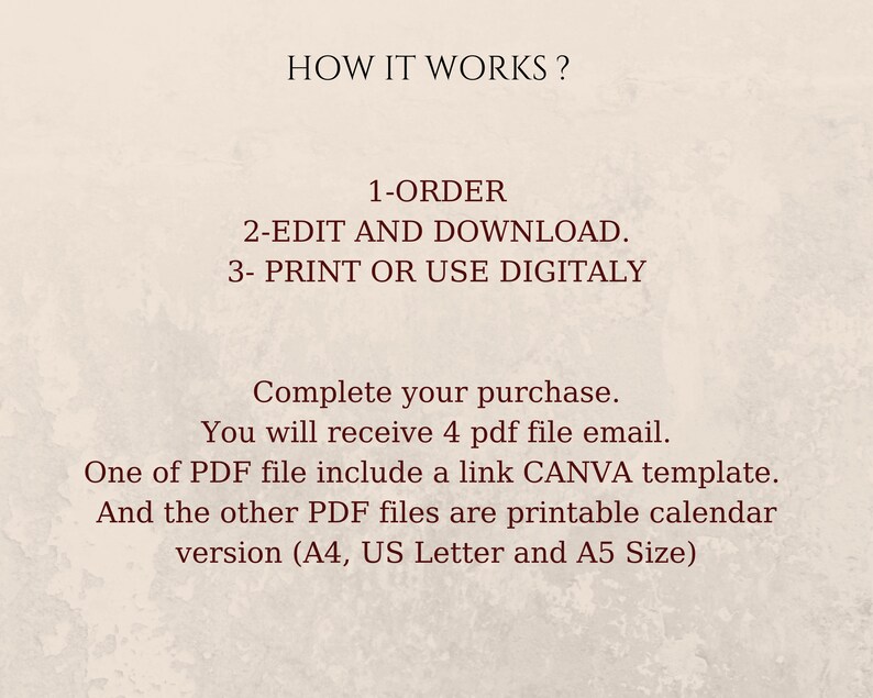 2024 Calendar Black and White Minimal Desk Calendar A4, A5, and US ...