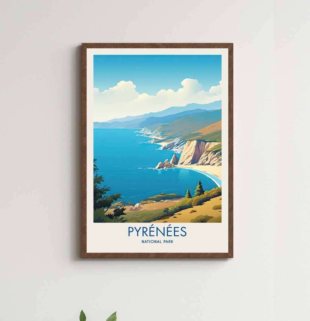Pyrénées Travel Poster Pyrénées Travel France Print France - Etsy