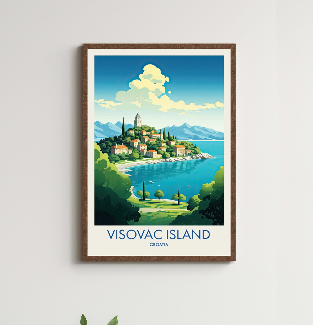 Visovac Island Poster Visovac Island Travel Croatia Print - Etsy